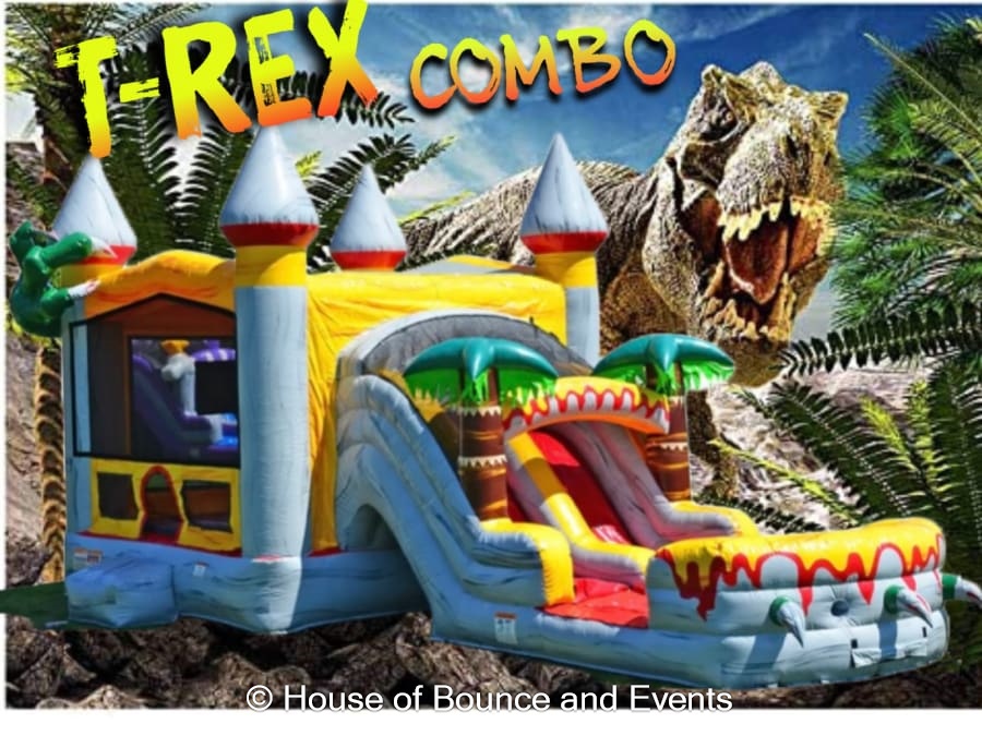 T-Rex Dual Lane Wet Combo - Inflatables for rent in GA/FL | House of ...